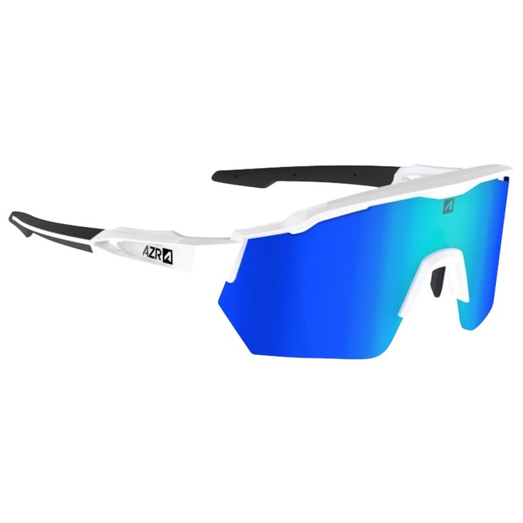 Lunettes de soleil AZR Race Rx Blanche Vernie Noire Multicouche Bleu ...