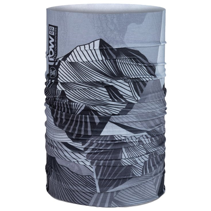 Tour de cou Buff Original Ecostretch Pow Cascade Range Grey - Hiver 2024 | Glisse-proshop